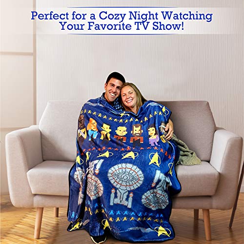 Surreal Entertainment Star Trek The Next Generation Fleece Softest Throw Blanket| Measures 60 x 45 Inches