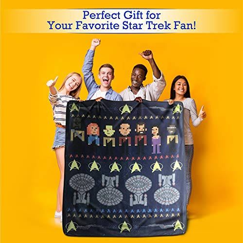 Surreal Entertainment Star Trek The Next Generation Fleece Softest Throw Blanket| Measures 60 x 45 Inches