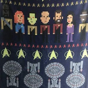 Surreal Entertainment Star Trek The Next Generation Fleece Softest Throw Blanket| Measures 60 x 45 Inches