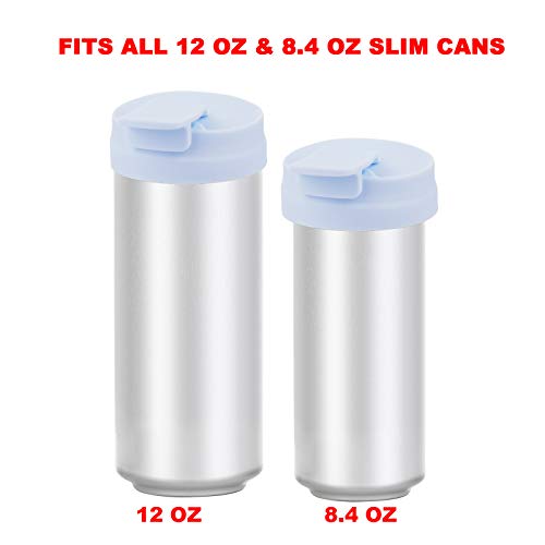 Silicone Slim Can Lids Beverage Can Cover Protector for Slim Can, Tall Skinny Can Beer Bottle, Soda, Energy Drink