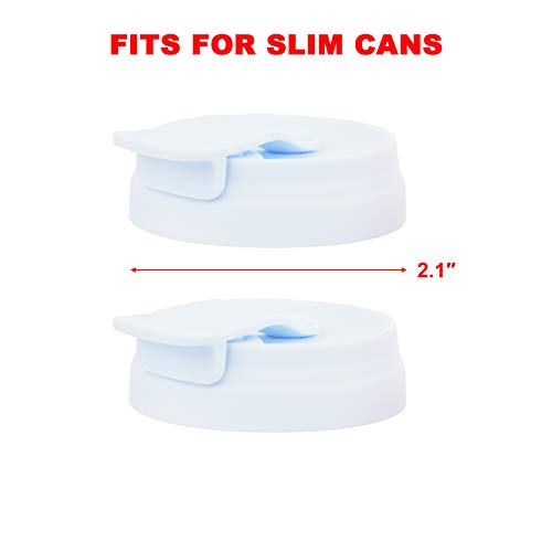 Silicone Slim Can Lids Beverage Can Cover Protector for Slim Can, Tall Skinny Can Beer Bottle, Soda, Energy Drink