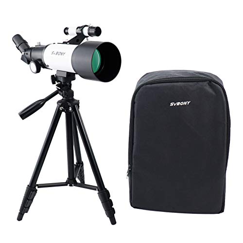 SVBONY SV501P Telescope for Kids Beginners Adults, Astronomical Refracting Telescope for Gift Moon Planets, 70mm Aperture 400mm AZ Mount, Astronomical Telescope, with Tripod and Backpack