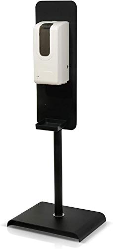 Simpli-Magic 79351 Soap and Hand Sanitizer Dispenser with Stand, Premium, Black/White