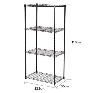 AHXML 4-Tier Metal Wire Shelf Storage Rack, Durable Organizer Unit Perfect for Pantry Laundry Bathroom Kitchen Closet Organization , 21" Wx13 Dx47 H