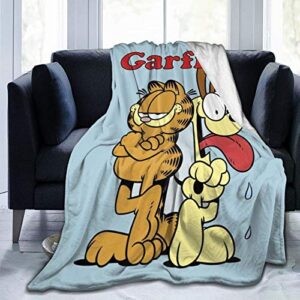 mkjih garfield cartoon cat flannel throw blanket.micro fleece and luxury warm blanket for bed sofa travel four seasons blanket .50 x 40 in