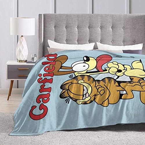 MKJIH Garfield Cartoon Cat Flannel Throw Blanket.Micro Fleece and Luxury Warm Blanket for Bed Sofa Travel Four Seasons Blanket .50 X 40 in