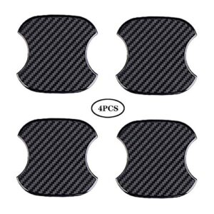 worcas 4pcs universal 3d carbon fiber car door handle paint scratch protector sticker auto door handle cups protective pad (m)