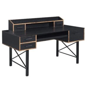 acme furniture safea writing desk, black