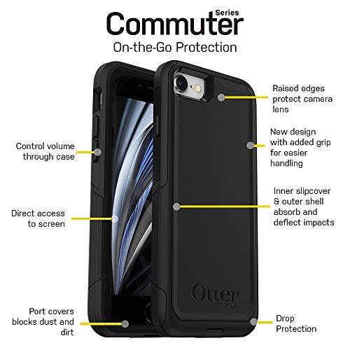 OtterBox iPhone SE 3rd & 2nd Gen, iPhone 8 & iPhone 7 (not compatible with Plus sized models) Commuter Series Case - INDIGO WAY, slim & tough, pocket-friendly, with port protection