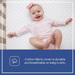 Sealy Baby Posturepedic Grace Baby Crib Mattress-Premium 2-Stage Toddler Bed Mattress- Waterproof Crib Mattress- Hybrid Coil and Foam Breathable Baby Mattress for Crib- Cotton- Certified for Safety