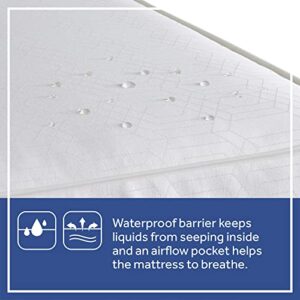 Sealy Baby Posturepedic Grace Baby Crib Mattress-Premium 2-Stage Toddler Bed Mattress- Waterproof Crib Mattress- Hybrid Coil and Foam Breathable Baby Mattress for Crib- Cotton- Certified for Safety