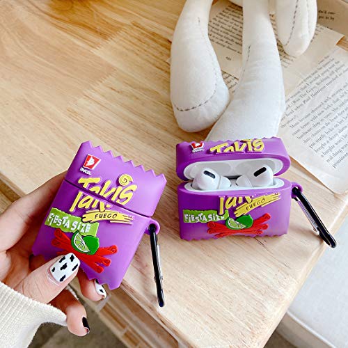 NQ Airpod Case, Cute 3D Funny Takis Potato Chips Cartoon Soft Silicone Cover, Kawaii Cool Keychain Design Skin, for Girls Children and Boys Airpod Case (KANSDF2 Takis Potato Chips)