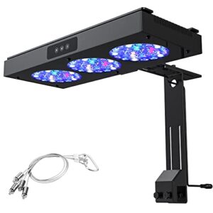 nicrew 150w aquarium led reef light, dimmable full spectrum marine led for saltwater coral fish tanks