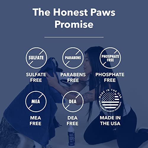 Honest Paws Dog Shampoo and Conditioner - 5-in-1 for Allergies and Dry, Itchy, Moisturizing for Sensitive Skin - Sulfate Free, Plant Based, All Natural, with Aloe and Oatmeal -16 Fl Oz