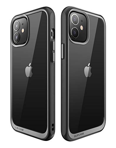 SupCase Unicorn Beetle Style Series Case Designed for iPhone 12 (2020) / iPhone 12 Pro (2020) 6.1 Inch, Premium Hybrid Protective Clear Case (Black)