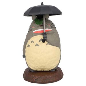 studio ghibli via bluefin benelic totoro holding umbrella paper clip holder - my neighbor totoro - official studio ghibli merchandise, gray, 4 inches