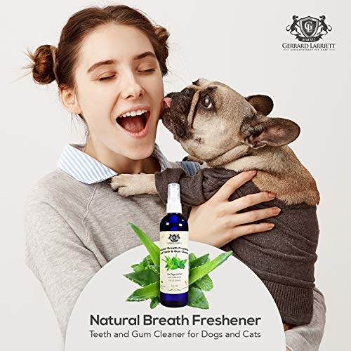 Dog and Cat Natural Breath Freshener Pet Oral Care Spray Naturally Fights Plaque, Tartar & Gum Disease Without Brushing