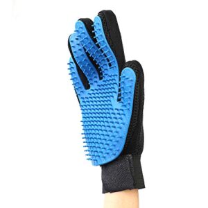 Alfland Hi-tech Pet Grooming Glove - Lightweight, Durable, Eco-Friendly, Gentle Deshedding Brush Glove for Shedding, Massaging and Hair Removal. Perfect for Long & Short Fur (Left or Right Hand)