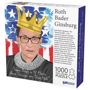 1000 piece puzzle, ruth bader ginsburg collectible, notorious rbg inspirational quote, women belong in all places where decisions are being made