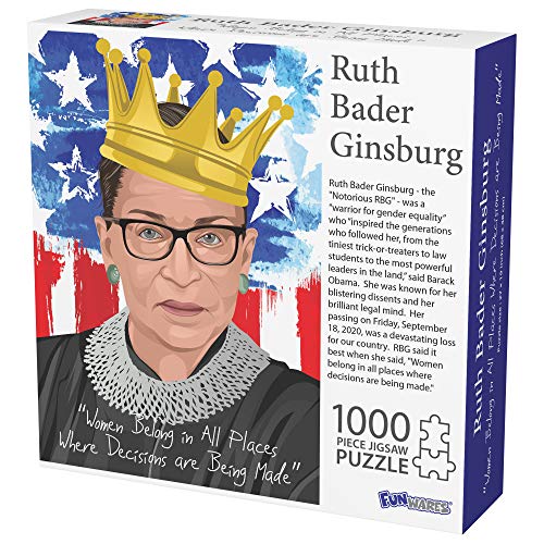 1000 Piece Puzzle, Ruth Bader Ginsburg Collectible, Notorious RBG Inspirational Quote, Women Belong in All Places Where Decisions are Being Made