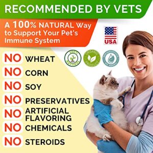 Probiotics Powder for Cats and Dogs - All Natural Supplement - Digestive Enzymes + Prebiotics - Relieves Diarrhea, Upset Stomach, Gas, Constipation, Litter Box Smell, Skin Allergy -Made in USA- 4oz