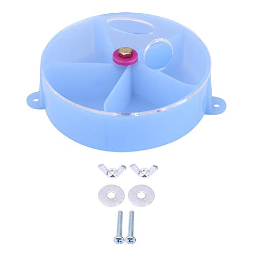 Bird Creative Foraging Toy, Parrot Bird Feeders Seed Food Ball Rotate Wheel for Small Medium Parrot Parakeet Canary Cage Feeder(Blue)