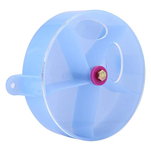 Bird Creative Foraging Toy, Parrot Bird Feeders Seed Food Ball Rotate Wheel for Small Medium Parrot Parakeet Canary Cage Feeder(Blue)