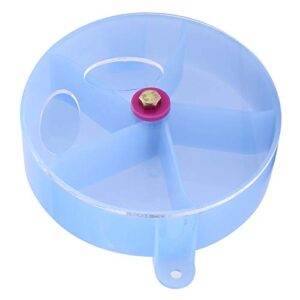 Bird Creative Foraging Toy, Parrot Bird Feeders Seed Food Ball Rotate Wheel for Small Medium Parrot Parakeet Canary Cage Feeder(Blue)