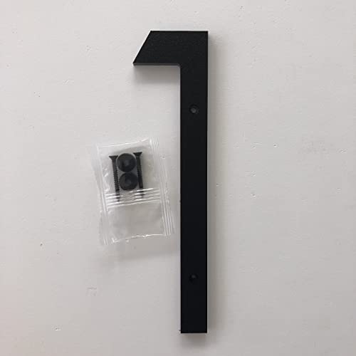 8 inch Large Modern House Numbers, Black plastic with hardware included (1)