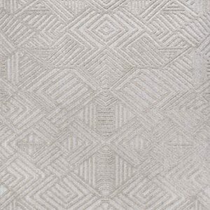 JONATHAN Y SBH103B-3 Jordan High-Low Pile Art Deco Geometric Indoor Outdoor Area-Rug Bohemian Contemporary Easy-Cleaning Bedroom Kitchen Backyard Patio Porch Non Shedding, 3 ft x 5 ft, Beige