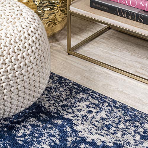 JONATHAN Y MDP404A-210 Soleiman Modern Persian Indoor Area-Rug Vintage Transitional Traditional Floral Easy-Cleaning Bedroom Kitchen Living Room Non Shedding, 2 X 10, Navy