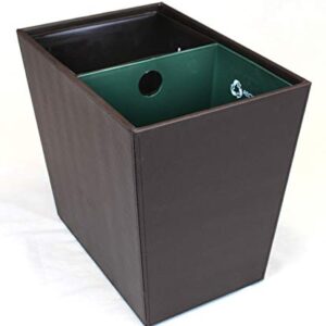 Hospitality Source Dual Chamber Recycling Waste Bin Cordoba Brown 14.5" x 9" x 12" 22.5 liters