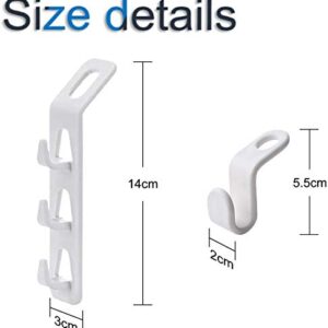 Clothes Hanger Connector Hooks， Multi-Layer Clothes Hanger Connector Hooks, Plastic Multi-Level Cascading Hanger Hooks for Huggable Hangers, Heavy Duty Space Saving for Closet Organizer（16+6pacs）