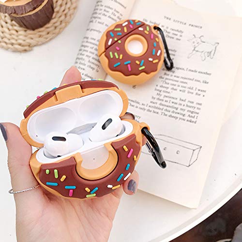 TYOROY 3D Cute Donuts Case for Airpod Pro/Pro 2,3D Cute Cartoon Food Soft Case,Kids Teens Boys Girls Women Lovely Donuts with Keychain for Airpod Pro 2019/Airpod Pro 2 Gen 2022 (Dinosaur)