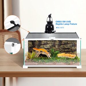 OIIBO 10 Gallon Reptile Tank, 20" x 12" x 10" Reptile Terrarium, Sliding Screen Top Hermit Crab Tank for Reptile Amphibians, Snake, Turtle, Frog, Gecko, Hamster, Hedgehog, Small Animals