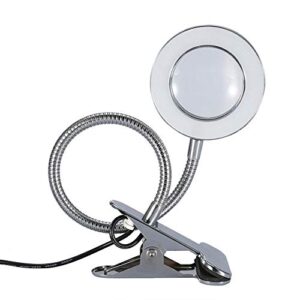 simlug magnifying glass lamp, magnifying light table base holder usb powered portable clamp table base holder desk magnifier lamp ideal for eyebrow tattoo tattoo