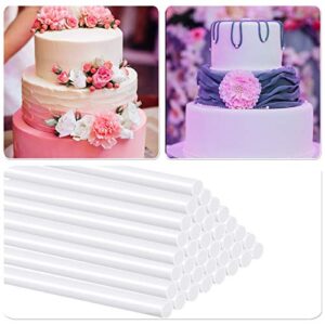 HOVEOX 30 Pieces Plastic Cake Dowel Rods Cake Dowels Straws Cake Stacking Dowels for Tiered Cake Construction and Stacking