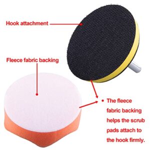 SIQUK 28 Pieces 3 Inch Buffing Pads Car Polishing Pad Kit Foam Polishing Pads Car Buffer Polisher Attachment for Drill