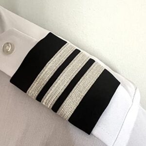 Pilot Epaulettes (Silver 3 Stripes)