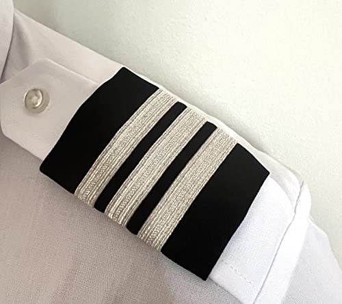 Pilot Epaulettes (Silver 3 Stripes)