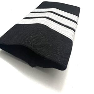 Pilot Epaulettes (Silver 3 Stripes)