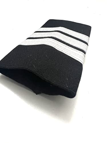 Pilot Epaulettes (Silver 3 Stripes)