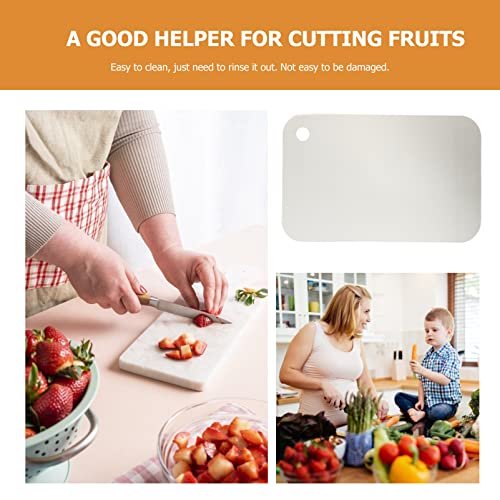 DOITOOL Cutting Boards for Kitchen, Stainless Steel Cutting Board Square Modern Chopping Block Fruit Cutting Block for Home Kitchen (9.44x5.9inch)