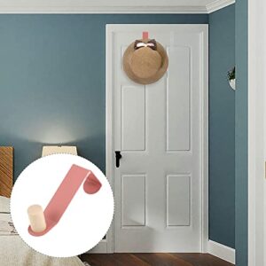 NUOBESTY Over The Door Hook Door Towel Rack Door Hanger Coat Hanging Hooks Rack Organizer for Hat Belt Shirt Towels Clothes Pink