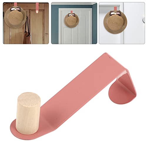 NUOBESTY Over The Door Hook Door Towel Rack Door Hanger Coat Hanging Hooks Rack Organizer for Hat Belt Shirt Towels Clothes Pink