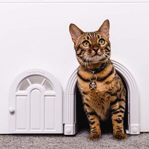 cat door interior door - no-flap cat door for interior door, cat door interior door for cats up to 20 lbs, easy diy setup, secured installation in minutes, no training needed…