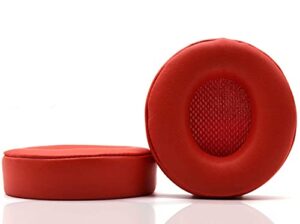 adhiper replacement earpads solo pro replacement ear pads ear cushion is compatible with solo pro headphones (red)