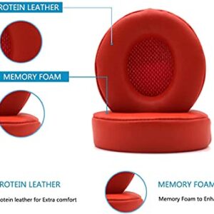 Adhiper Replacement Earpads Solo pro Replacement Ear Pads Ear Cushion is Compatible with Solo pro Headphones (Red)