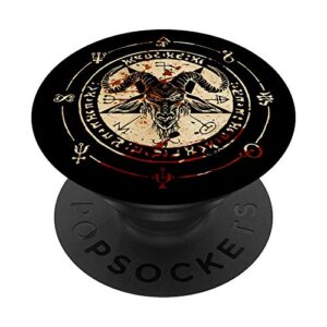 seal of baphomet occult pentagram goat satanic occult popsockets popgrip: swappable grip for phones & tablets