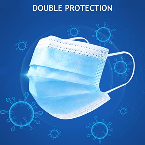 2000PCS Bulk Wholesale Face Masks for Business and Home Use-Disposable Face Mask-Blue 3 Ply Face Mask Cup Dust Masks PPE Filter Protection Face Masks